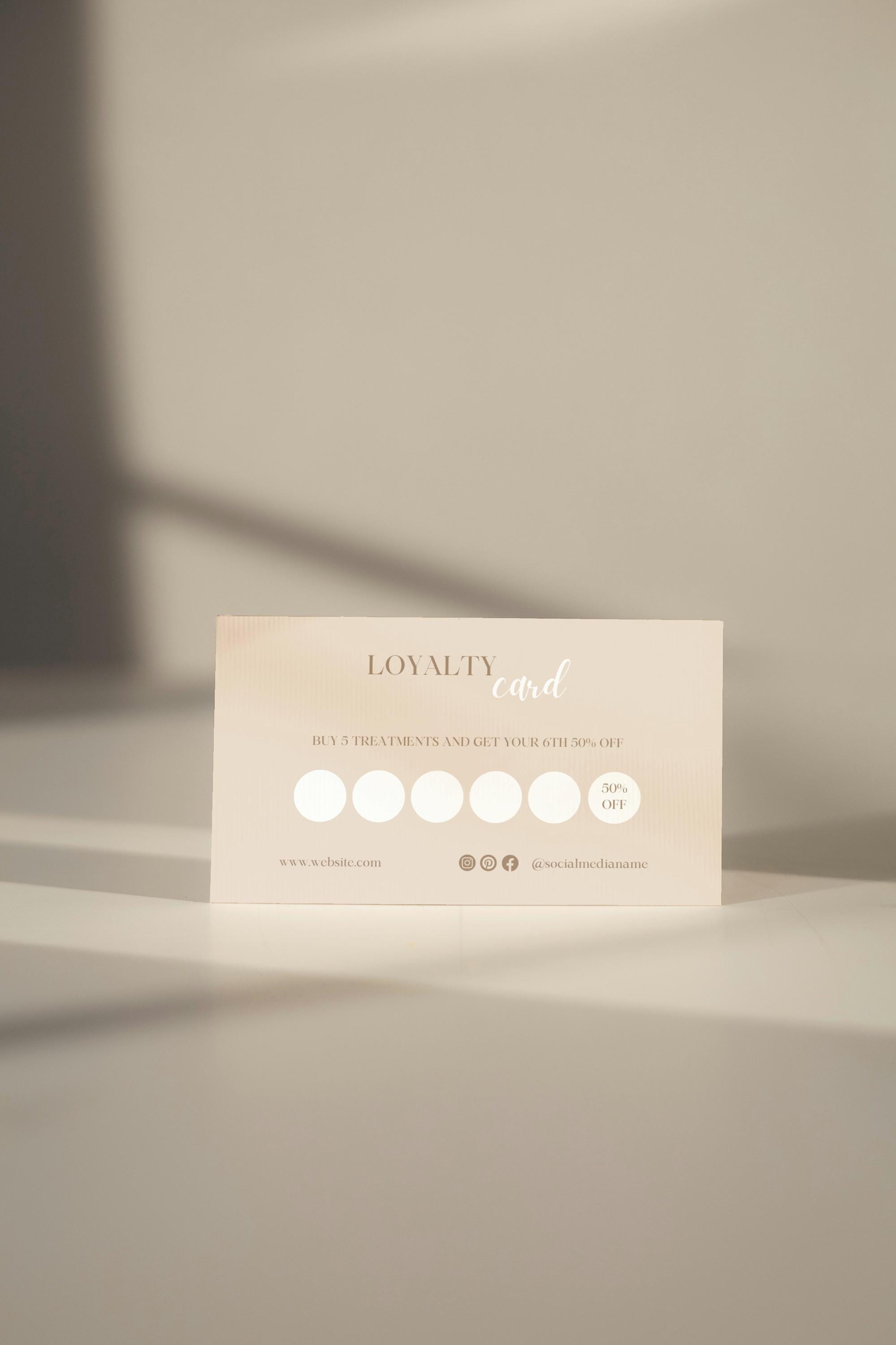 Editable Loyalty Card Template, Printable Rewards Card Design, Salon ...