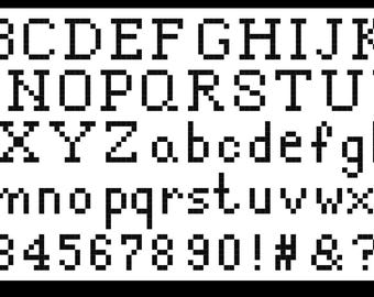 Cross Stitch Alphabet Pattern A-Z | Counted Cross Stitch Lettering Font ...