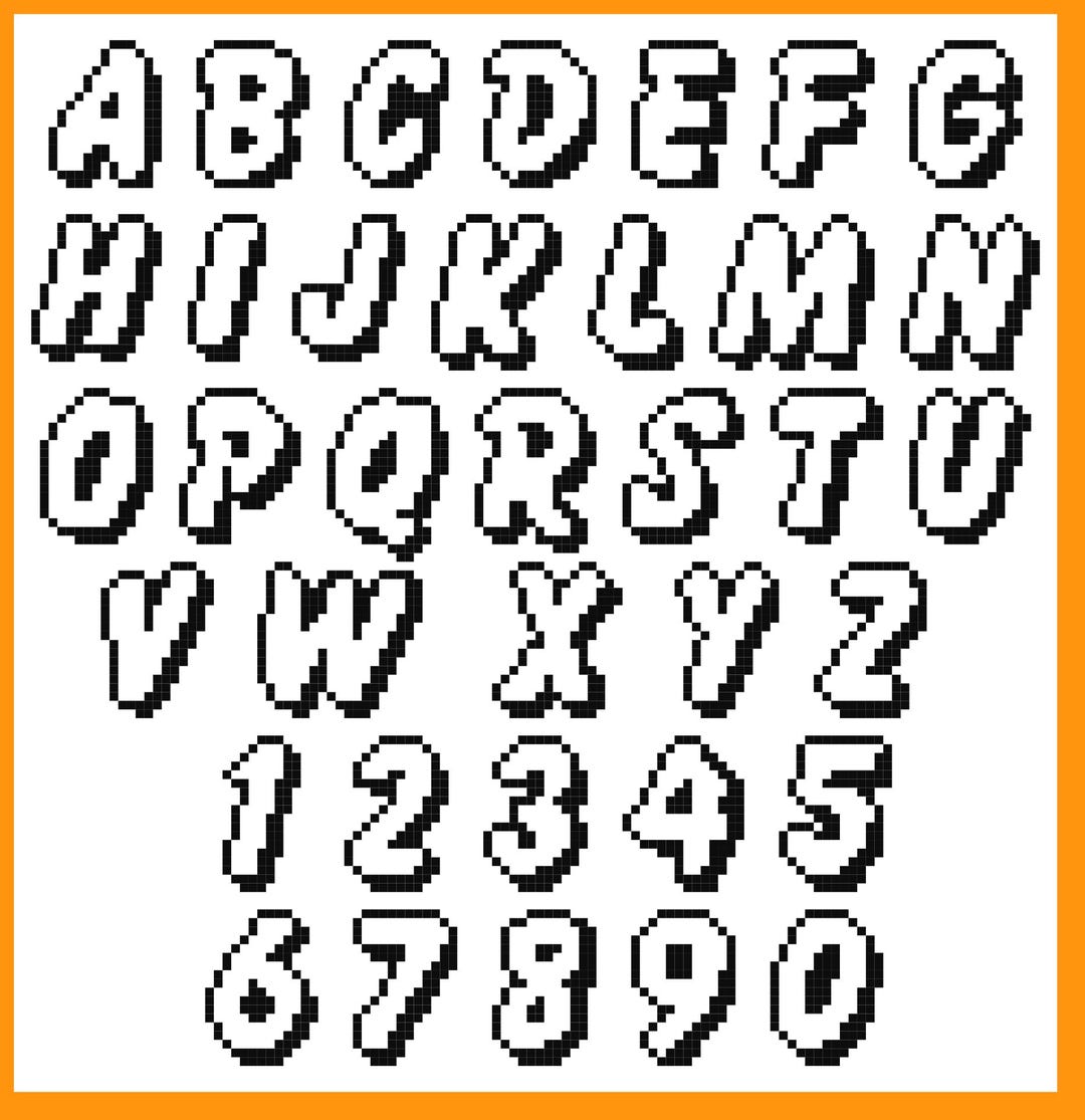 Cross Stitch Alphabet Pattern A-Z | Counted Cross Stitch Lettering Font ...
