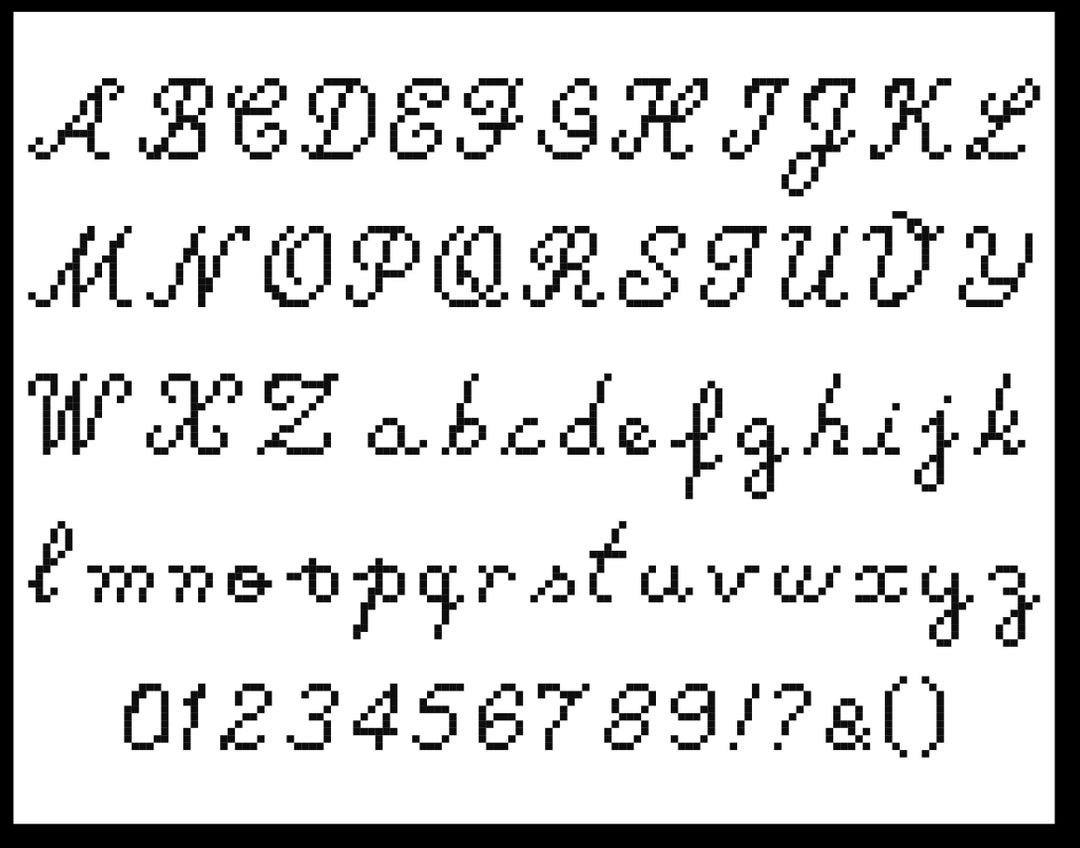 Cross Stitch Alphabet Pattern A-Z | Counted Cross Stitch Lettering Font ...