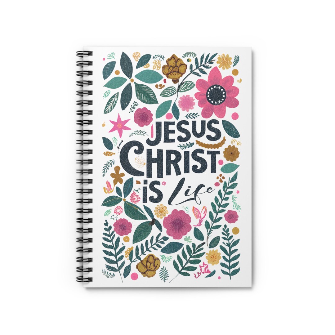 Jesus Christ Spiral Notebook Christian Ruled Line Notebook Faith Church ...