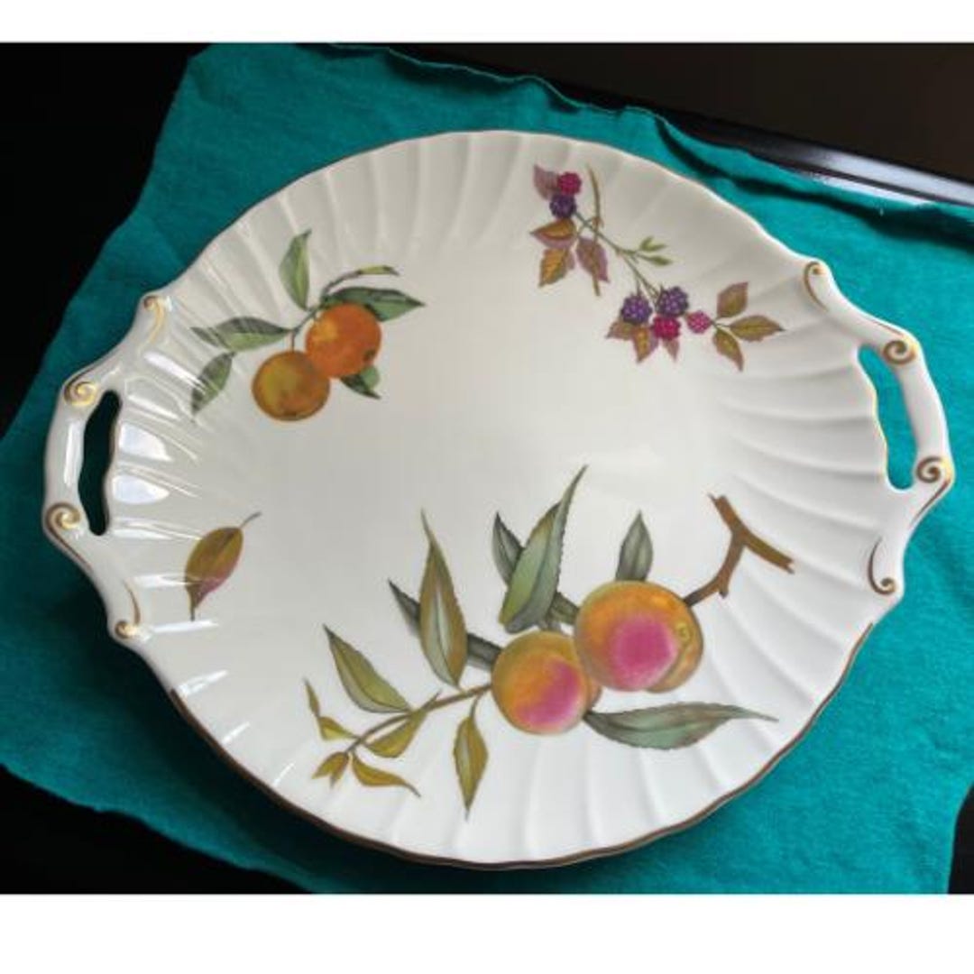 Vintage Royal Worcester Arden Cake Platter With Handles - Etsy