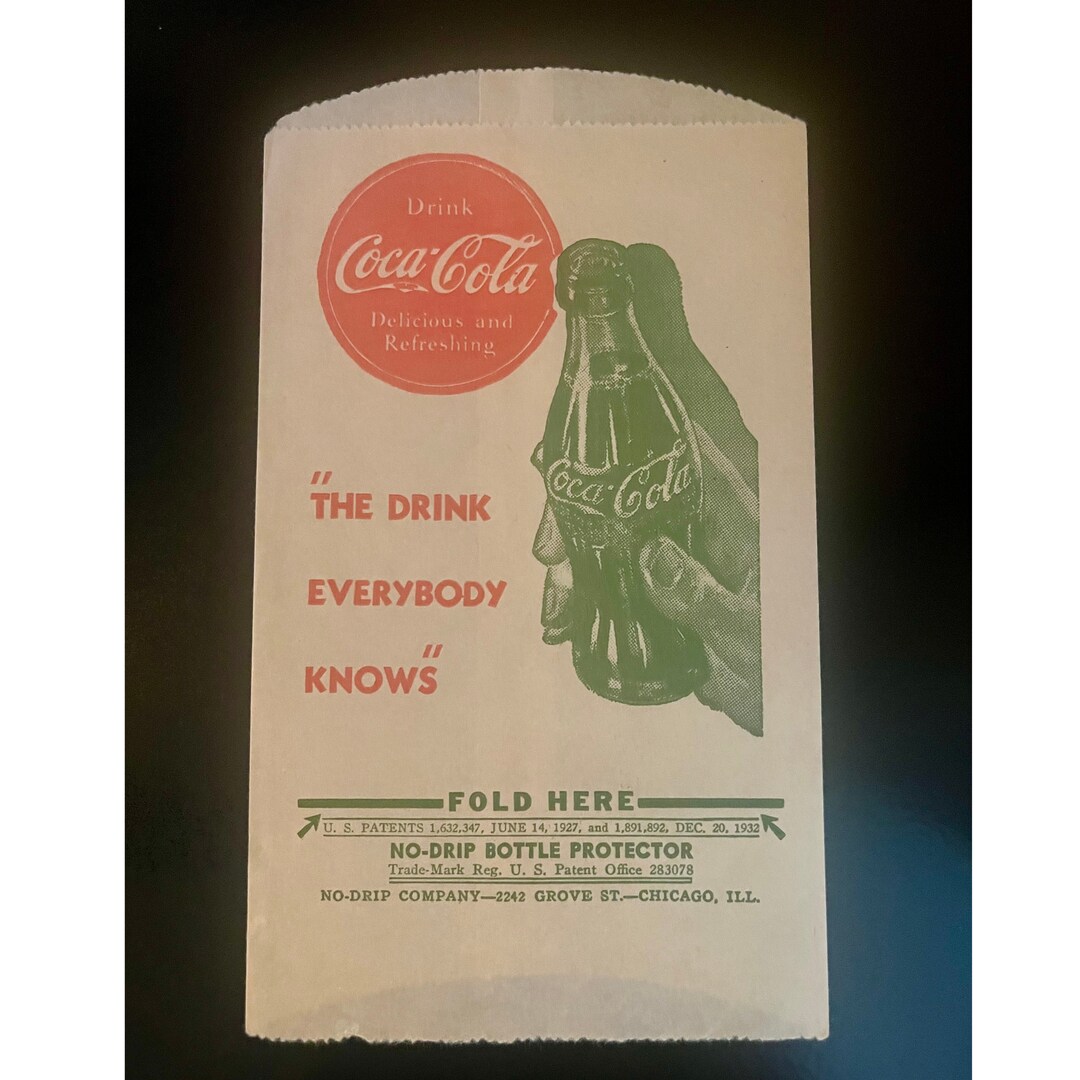 Vintage Coca-cola No-drip Bottle Protector Sleeve | COKE "the Drink ...