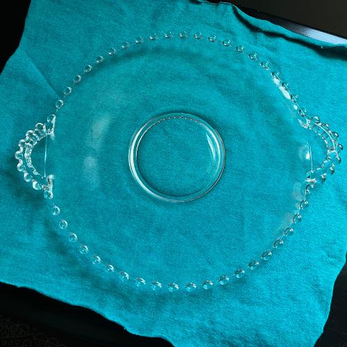 Vintage Imperial Glass Candlewick Platter With Handles - Etsy
