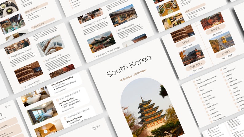 Digital South Korea Travel Planner Editable Planner Customize in Canva ...