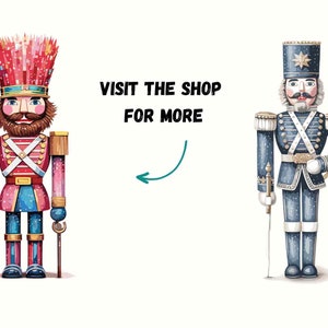 Cartoon Red Nutcracker Clipart, Kawaii Nutcracker SVG, Blue Nutcracker ...