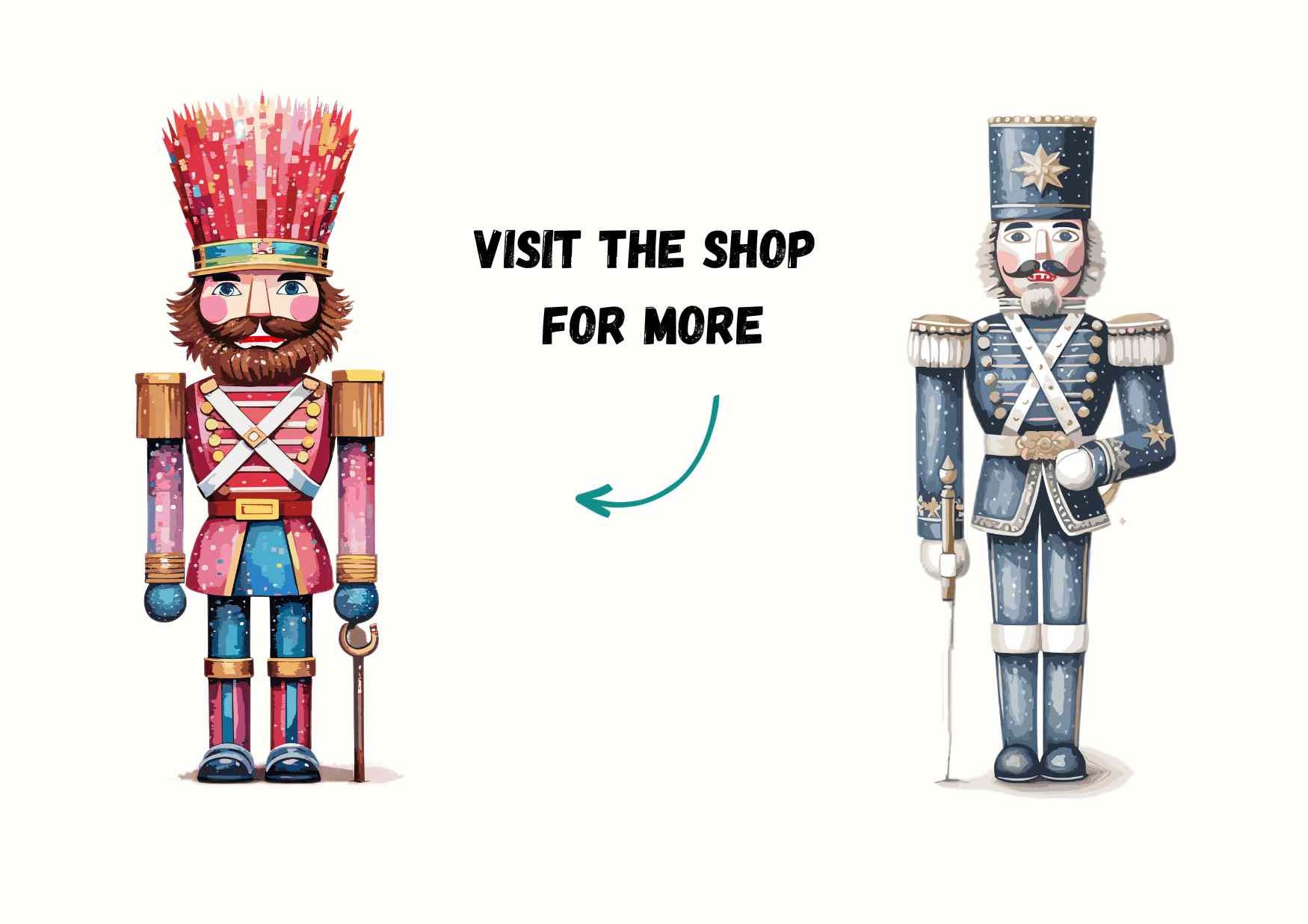 Cartoon Red Nutcracker Clipart, Kawaii Nutcracker SVG, Blue Nutcracker ...