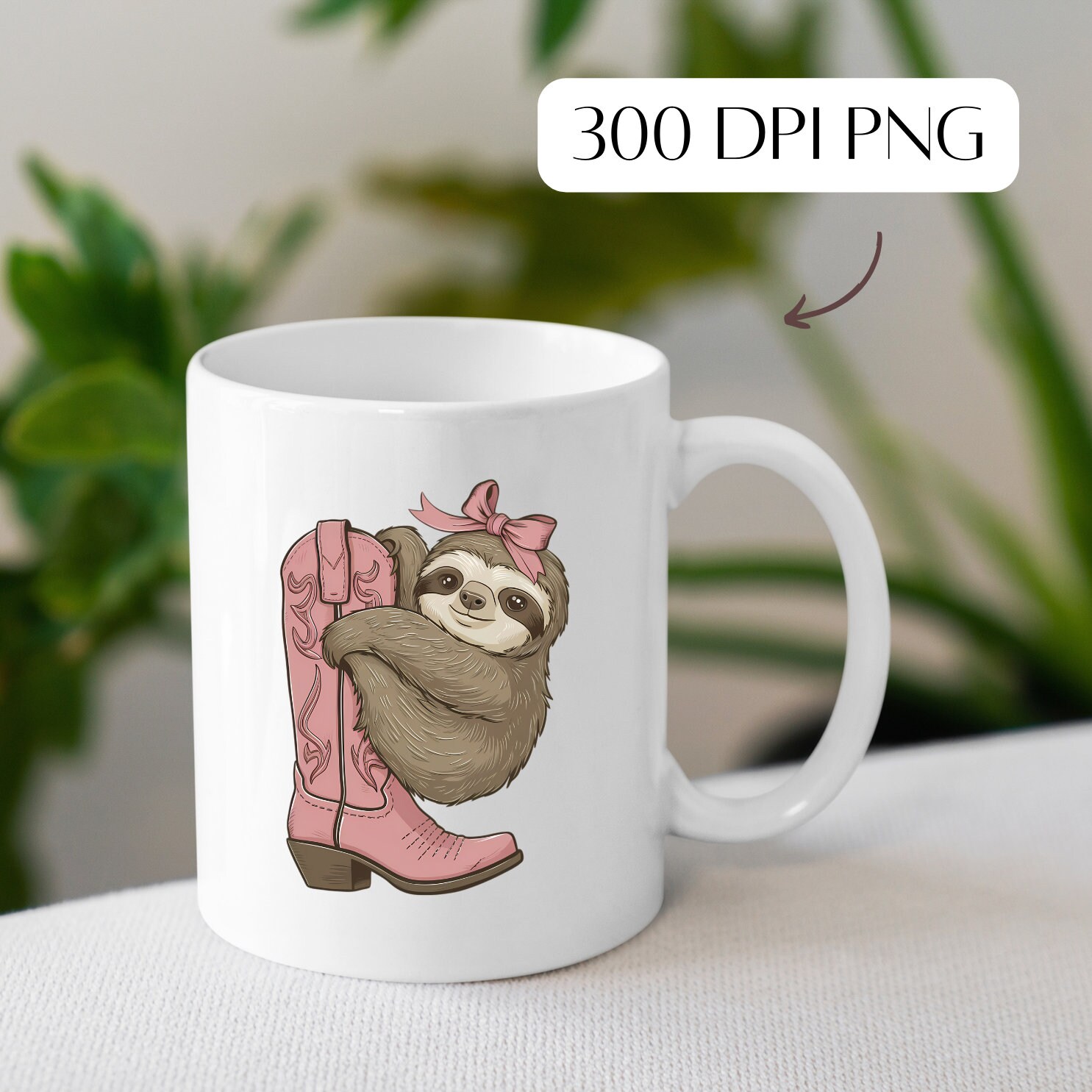 Coquette Sloth, Cowgirl Boot Clipart, Sloth SVG, Coquette PNG, Pink ...