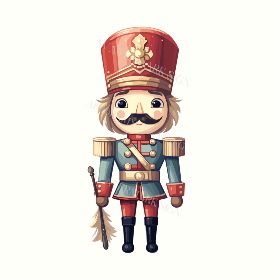 Cartoon Red Nutcracker Clipart, Kawaii Nutcracker SVG, Blue Nutcracker ...