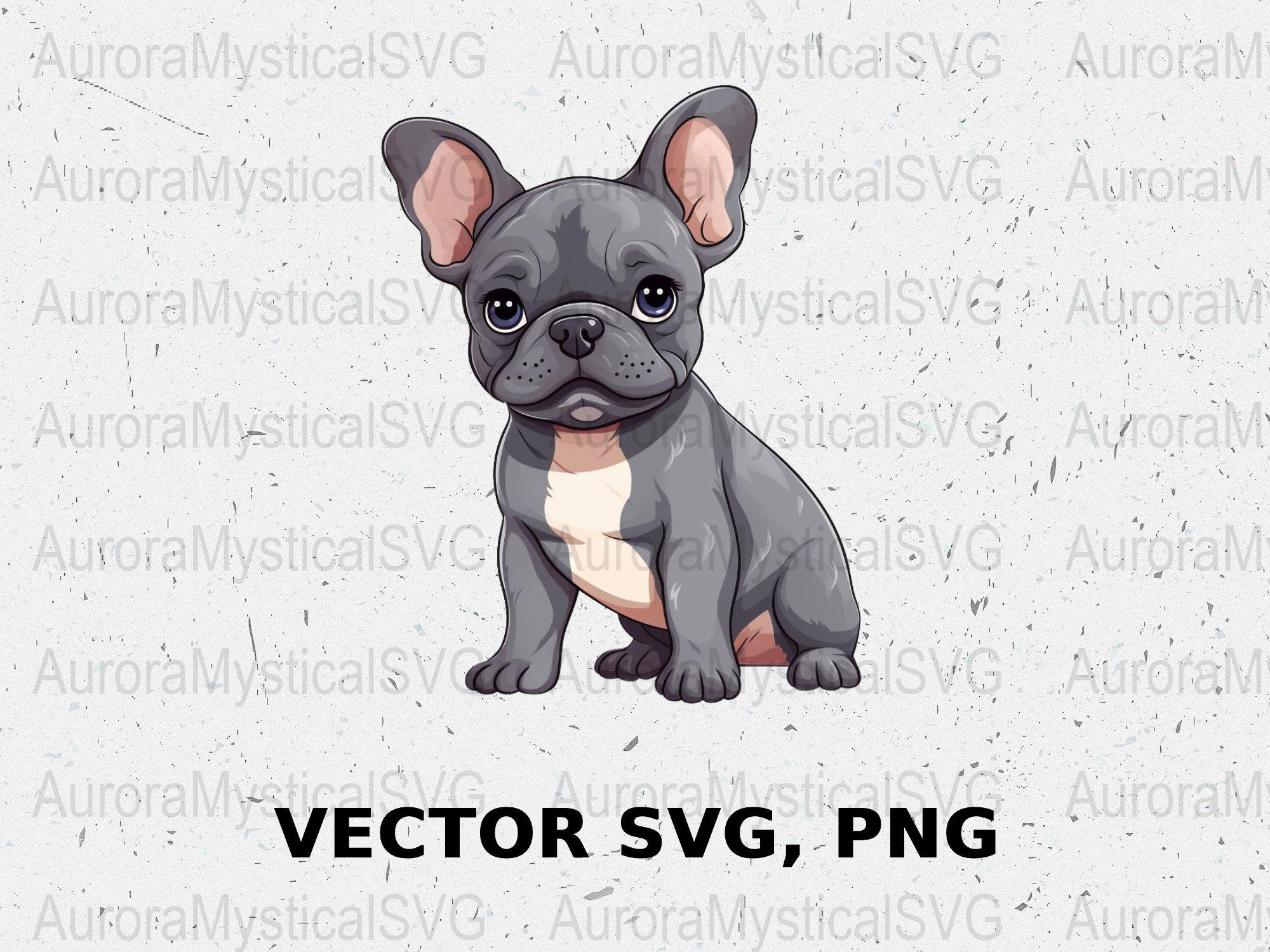Frenchie Svg, Cartoon French Bulldog SVG, Dog Breed SVG, Cute Boston ...
