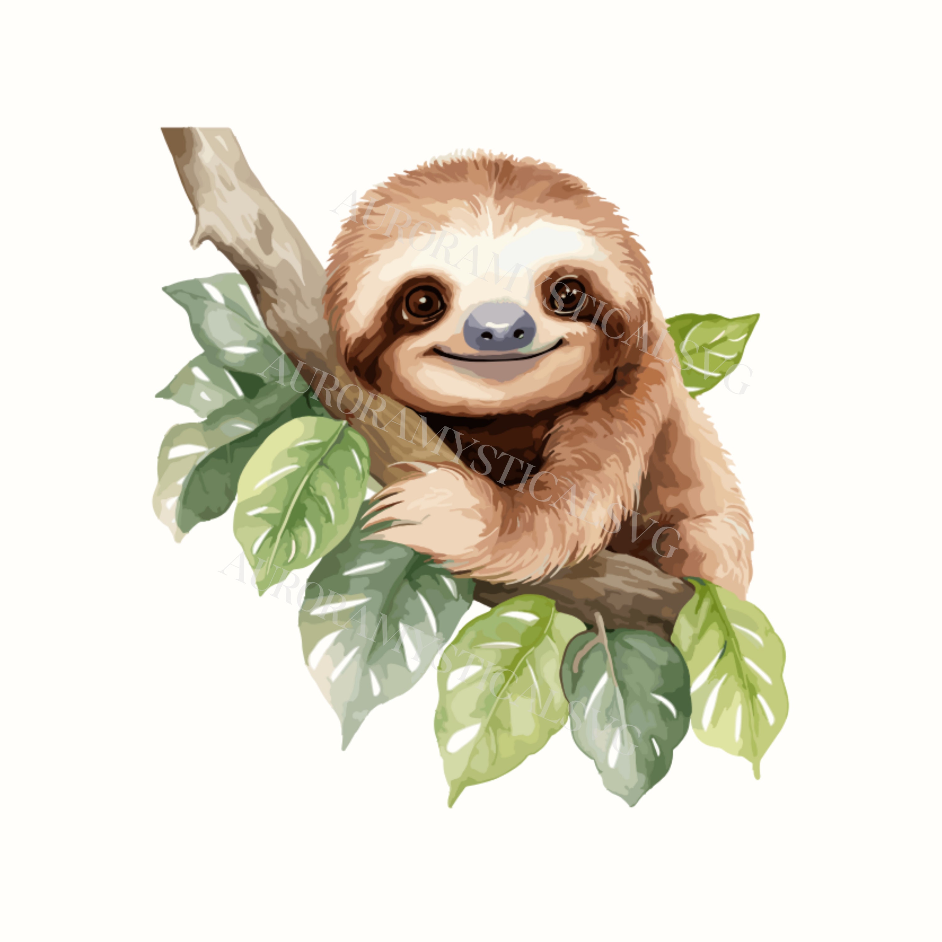 Sloth Svg, Sloth Life Svg, Baby Sloth Svg, Adorable Sloth Svg, Cute ...