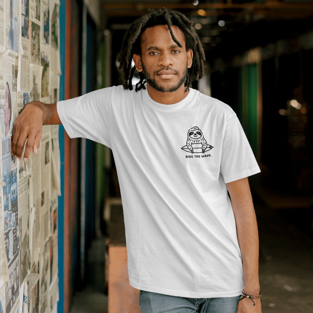 Surfing Sloth SVG, Surf Aesthetic Sloth Shirt, Surf Clipart, Sloth ...