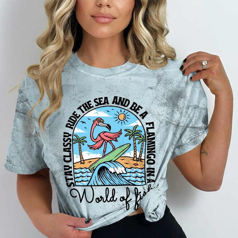 Summer Beach Shirt Surfing Tshirt Color Blast Oversized Tee - Etsy