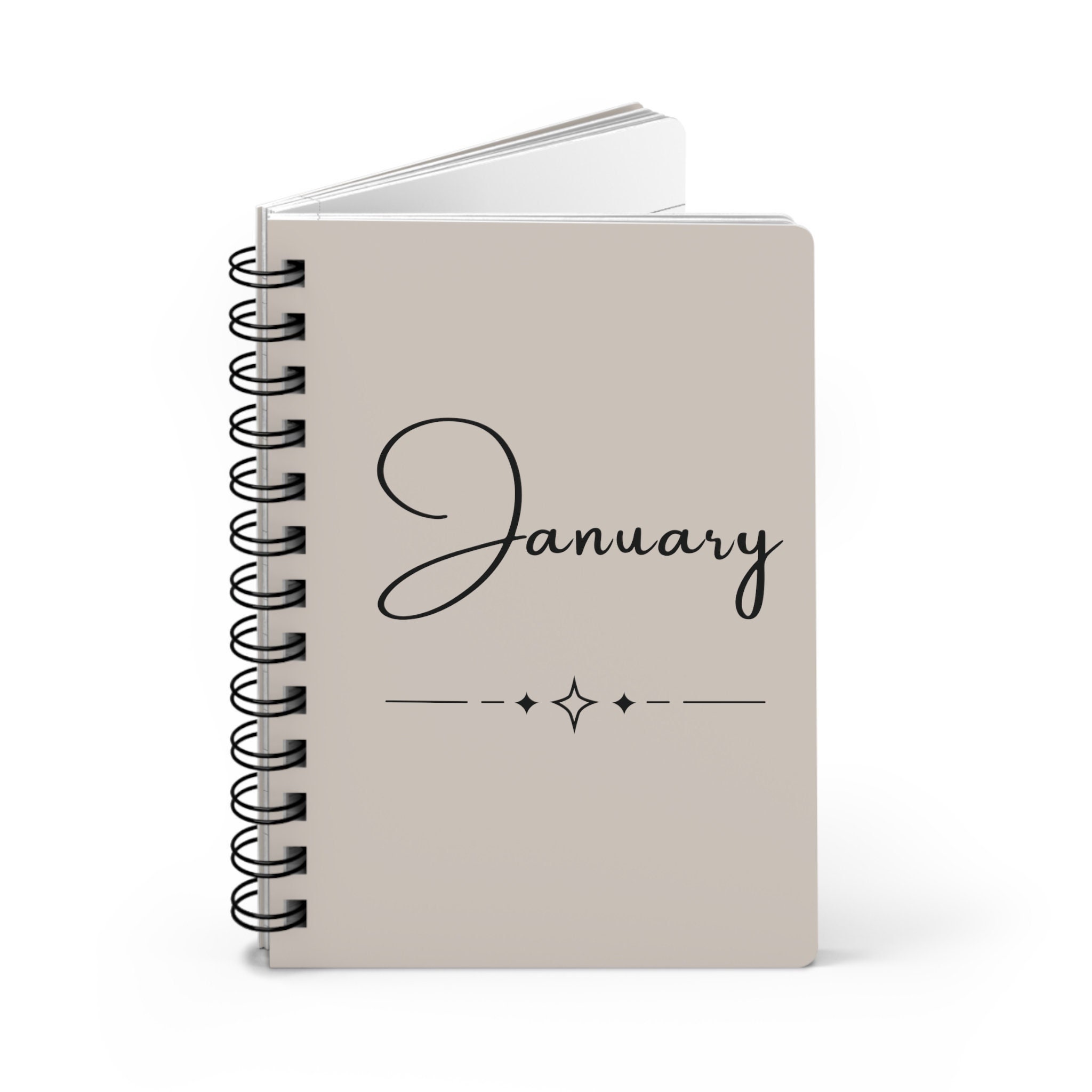 January Birth Flower Spiral Bound Notebook, Birth Month Flower Gift ...