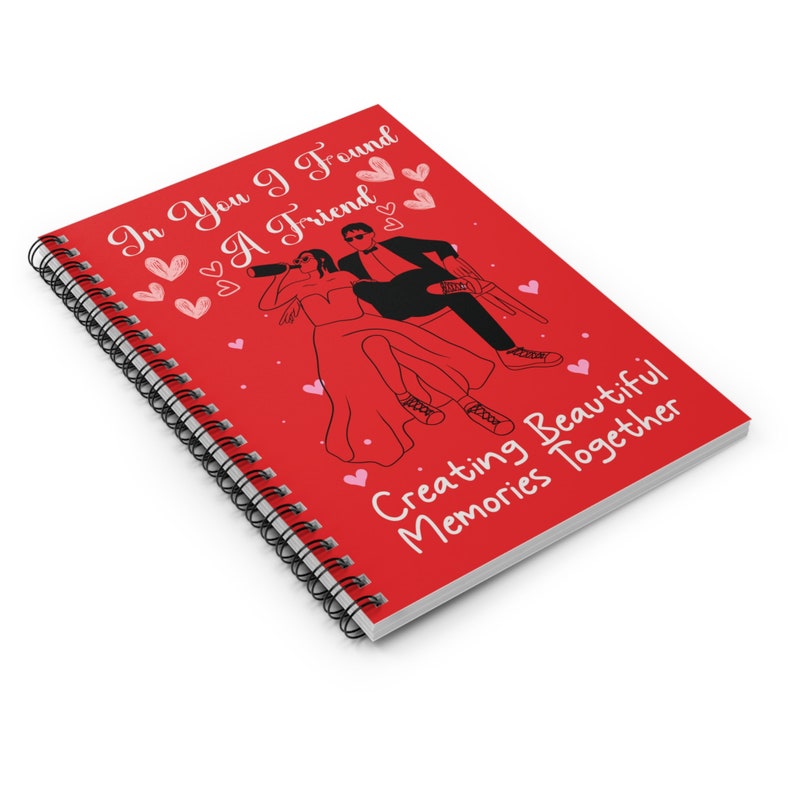Couples Cute Spiral Notebook Ruled Line, Couple Gift Small Notebook ...
