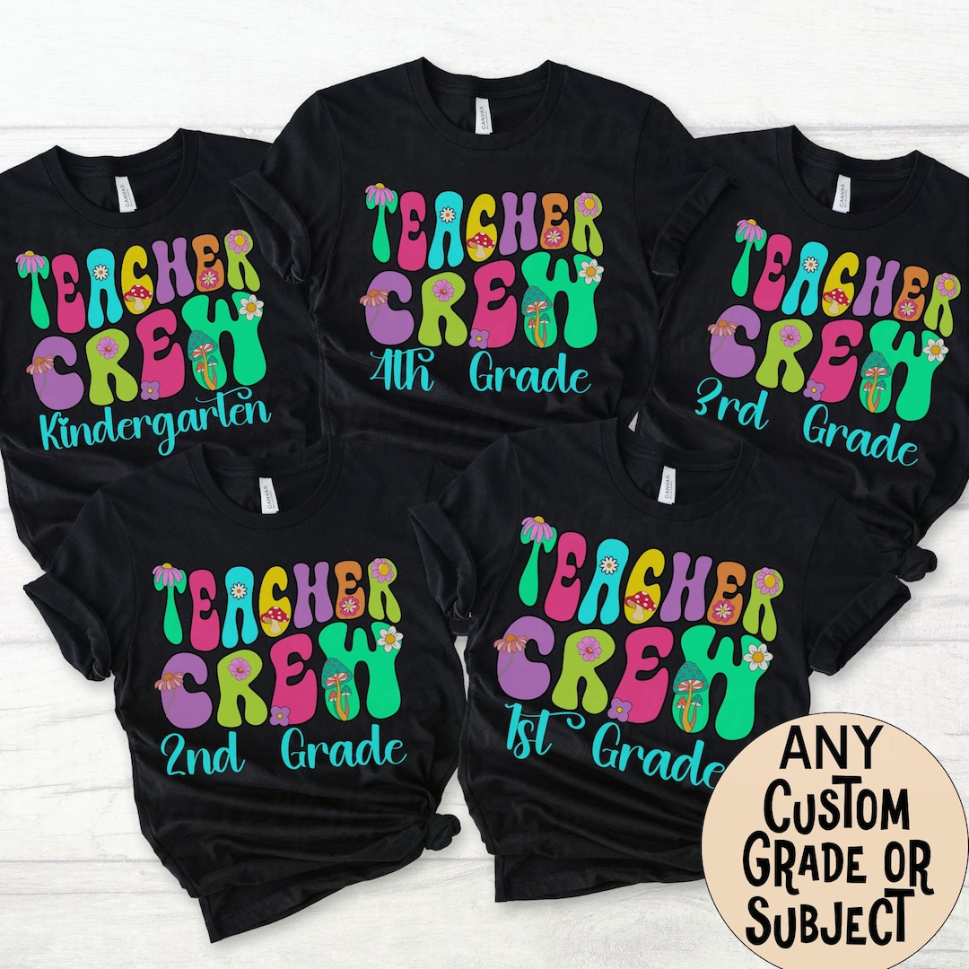 Custom Teacher Tshirt, Teacher Team Shirts, Back to School Gifts, Grade ...