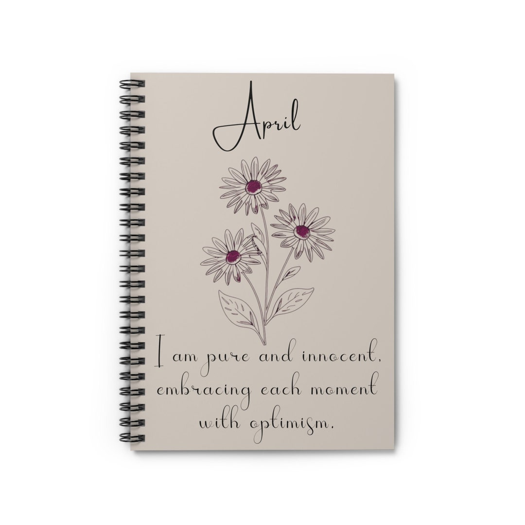 April, Birth Month Flower Dream Writing Journal - Personalized Notepad ...