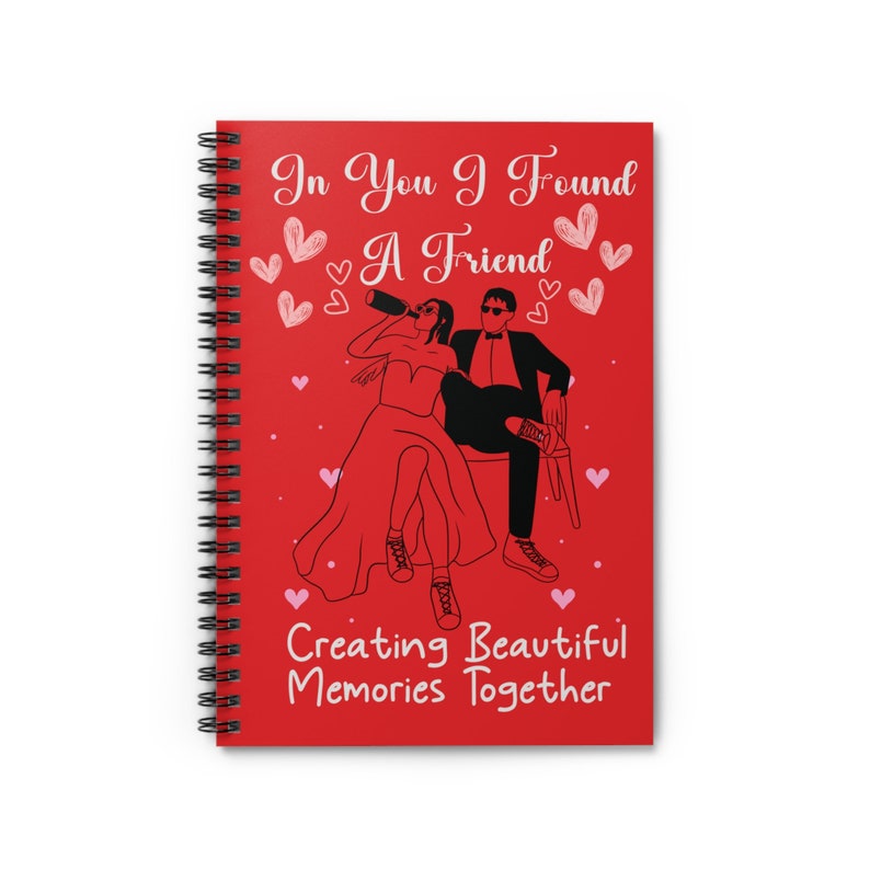 Couples Cute Spiral Notebook Ruled Line, Couple Gift Small Notebook ...
