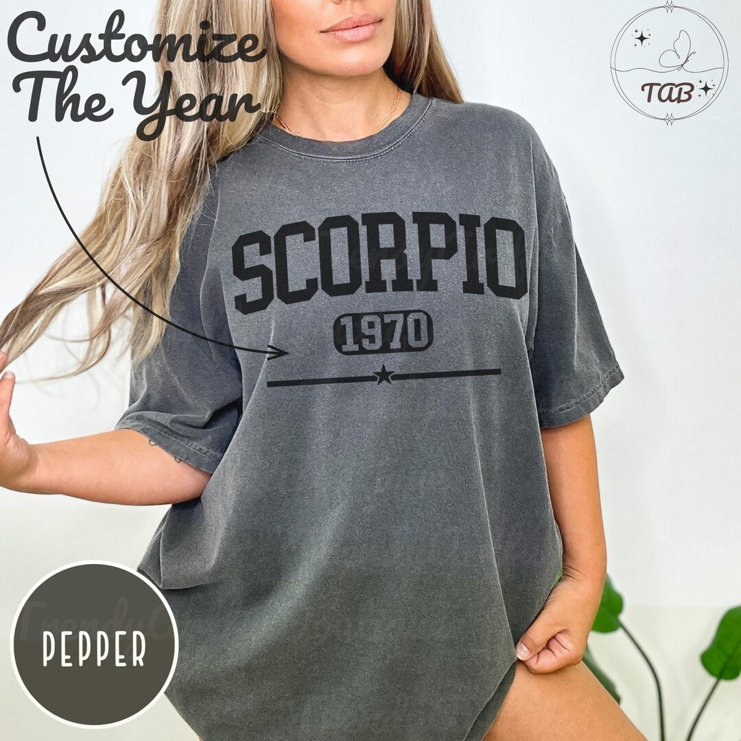 Custom Scorpio Comfort Colors® T-shirt, Scorpio Birthday Gift, Zodiac ...