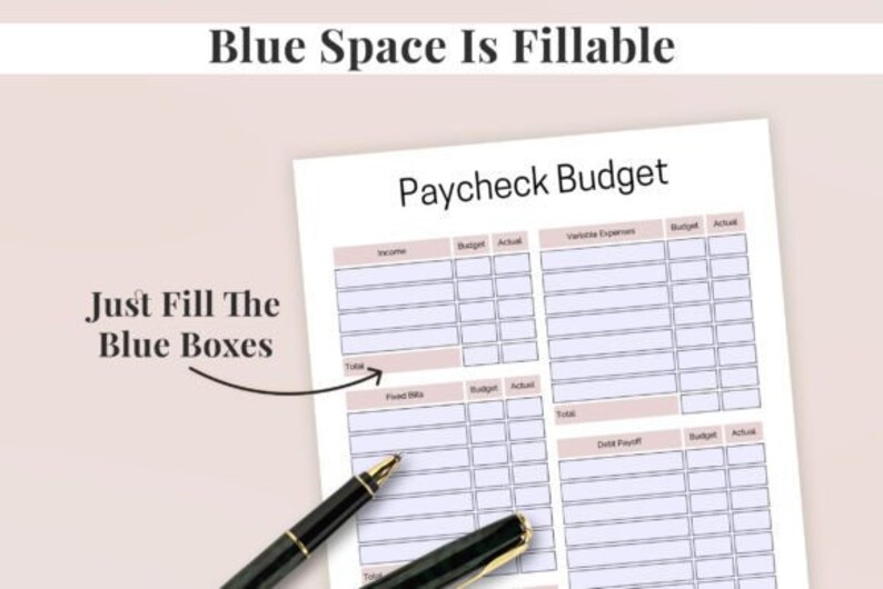 Digital Paycheck Budget - Etsy