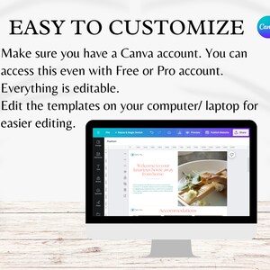 Canva Website Template | Editable Landing Page Booking Customizable ...