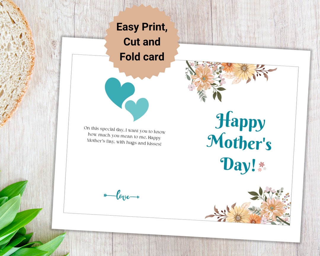 Happy Mothers Day Card Digital Download | Printable Greeting Card ...