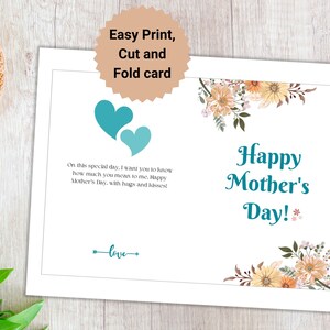 Happy Mothers Day Card Digital Download | Printable Greeting Card ...