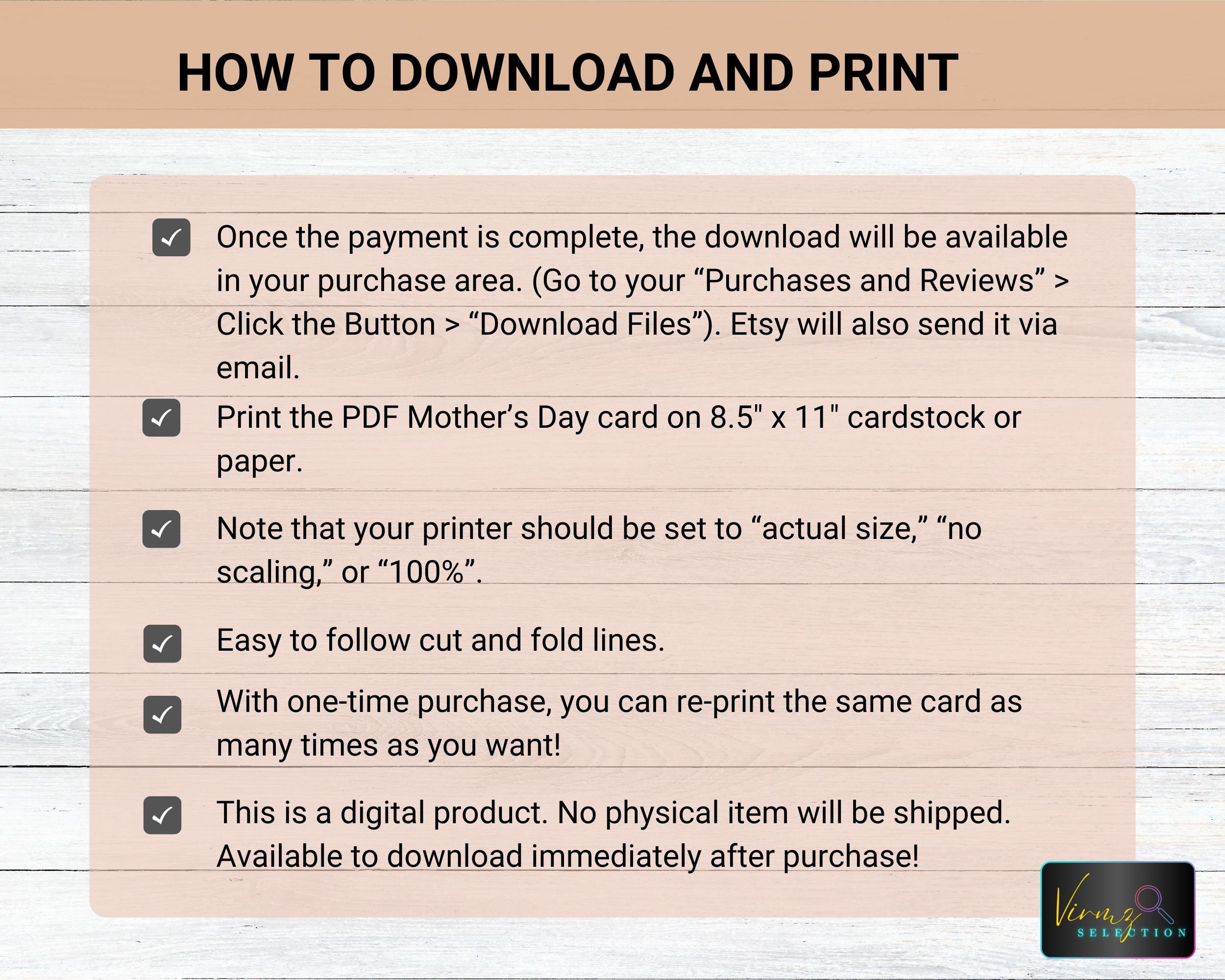 Happy Mothers Day Card Digital Download | Printable Greeting Card ...