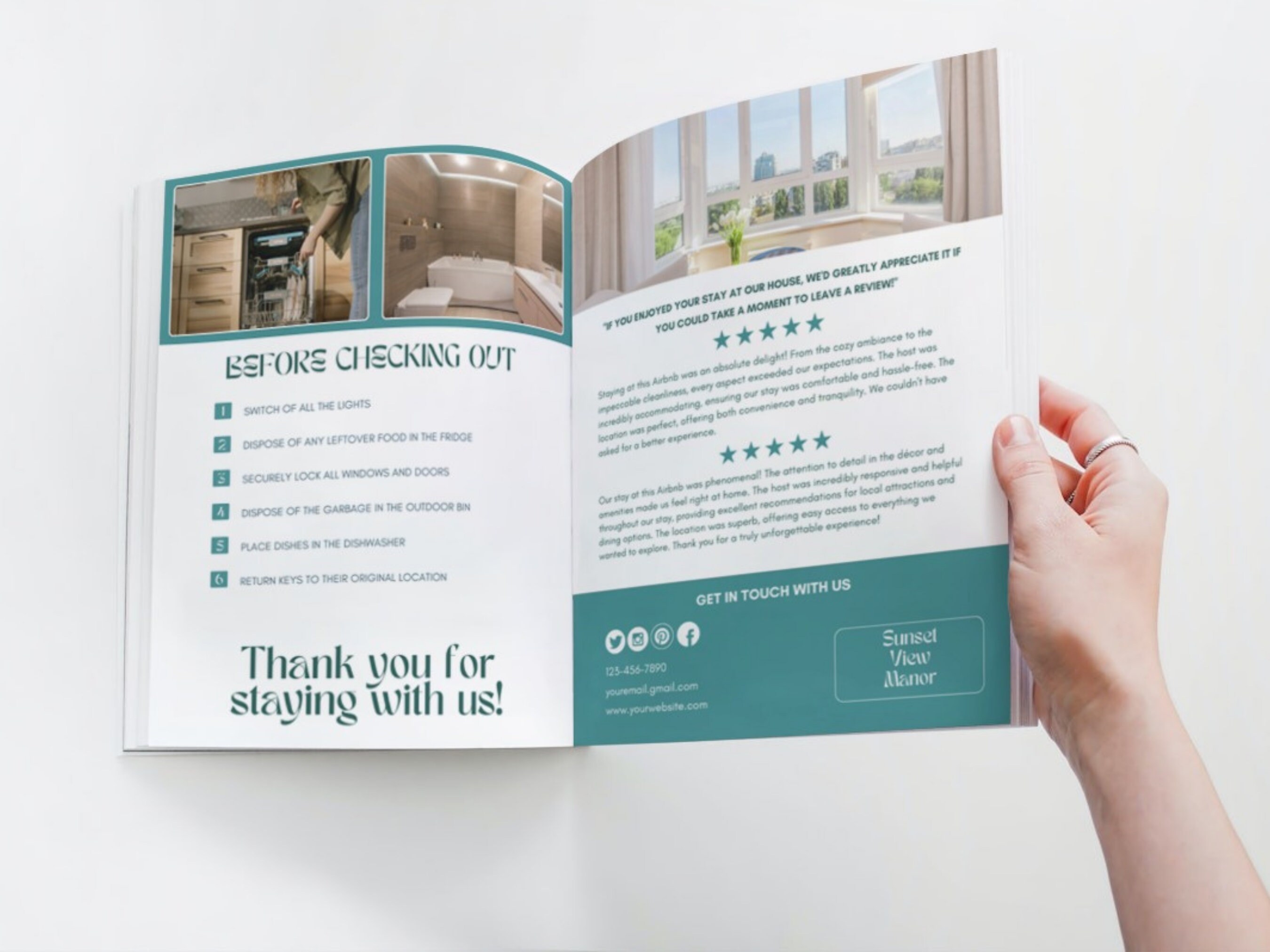 Airbnb Welcome Book | Template Canva Digital Vacation Rental Guide ...