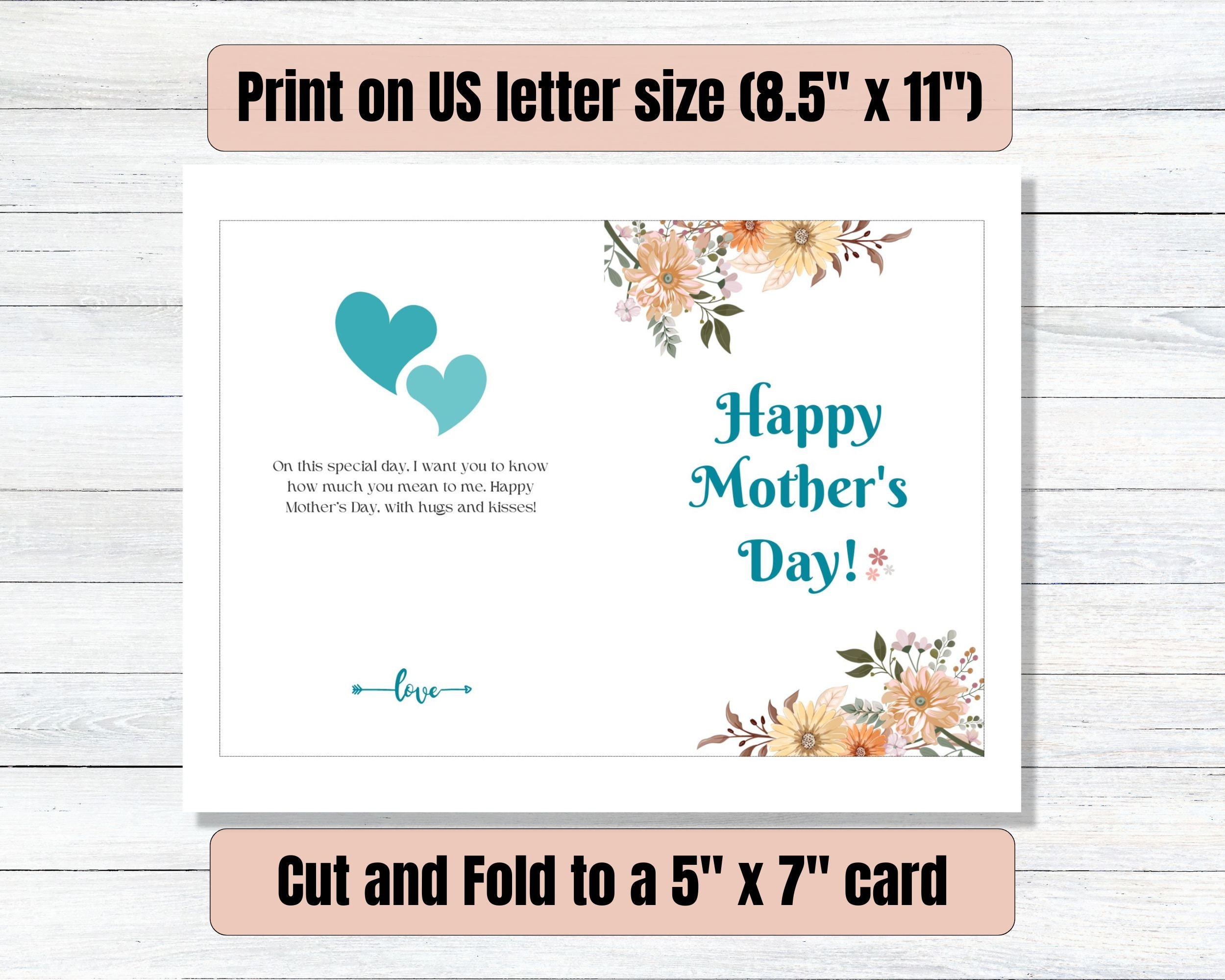 Happy Mothers Day Card Digital Download | Printable Greeting Card ...