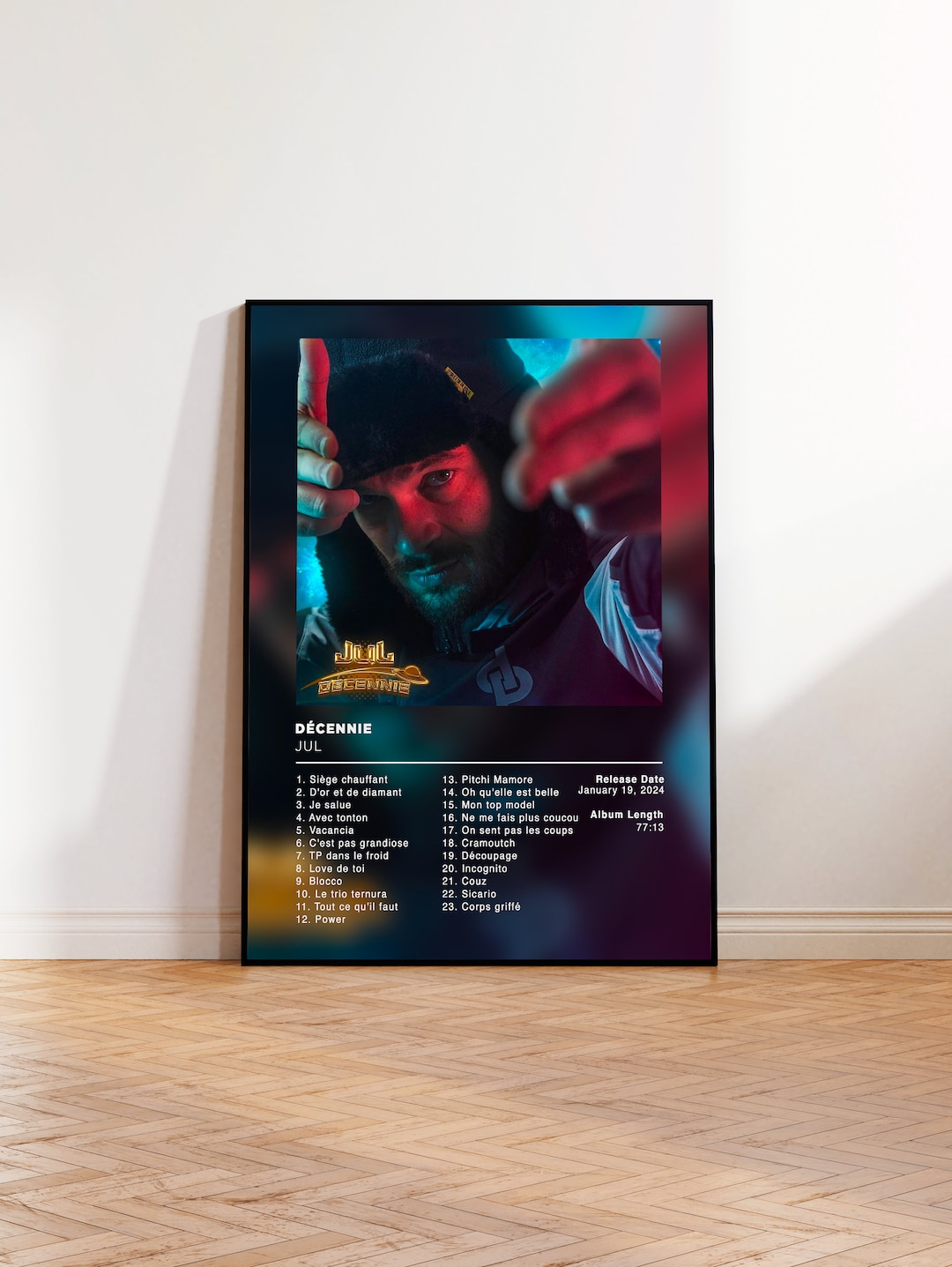 Album Poster Décennie de Jul, rap posters, album cover, album wall art ...
