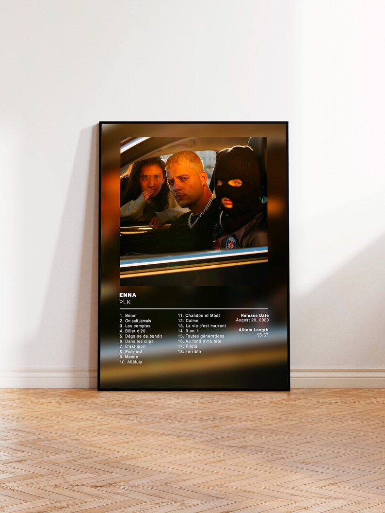 Album Poster Enna de PLK, rap posters, album cover, album wall art, custom album poster, rapper ...