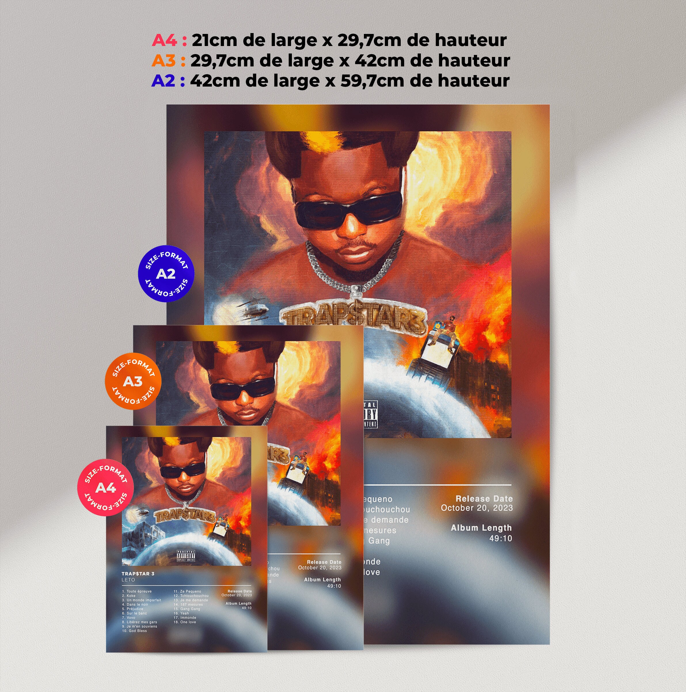 Album Poster TRAPSTAR 3 by Leto Rap Posters Album Cover - Etsy