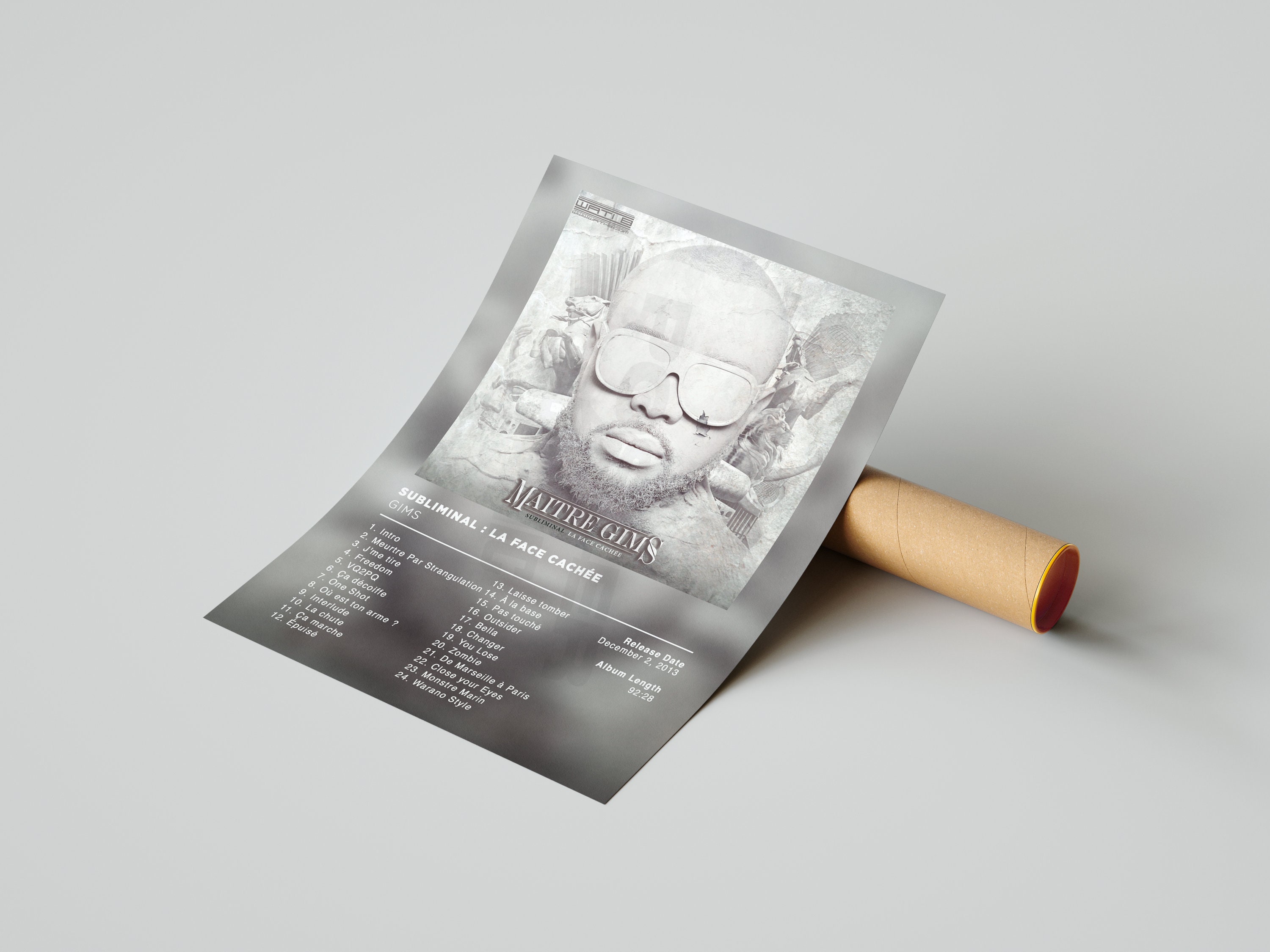 Album Poster Subliminal: La Face Cachée De Gims, Rap Posters, Album ...