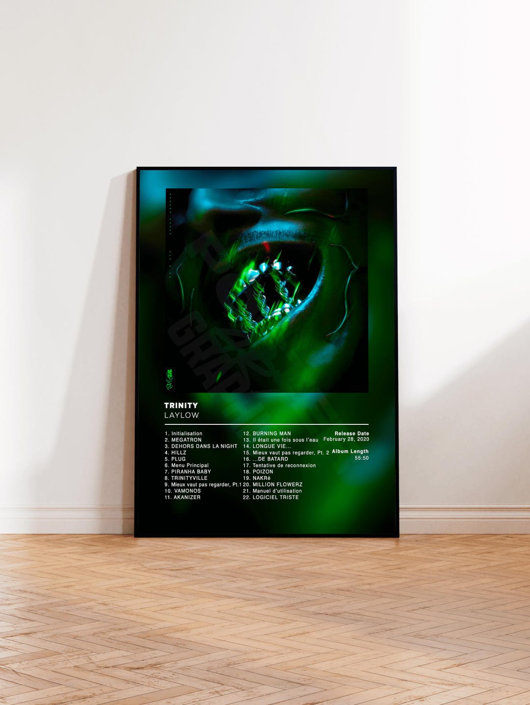 Album Poster Trinity by Laylow, Rap Posters, Album Cover, Album Wall ...