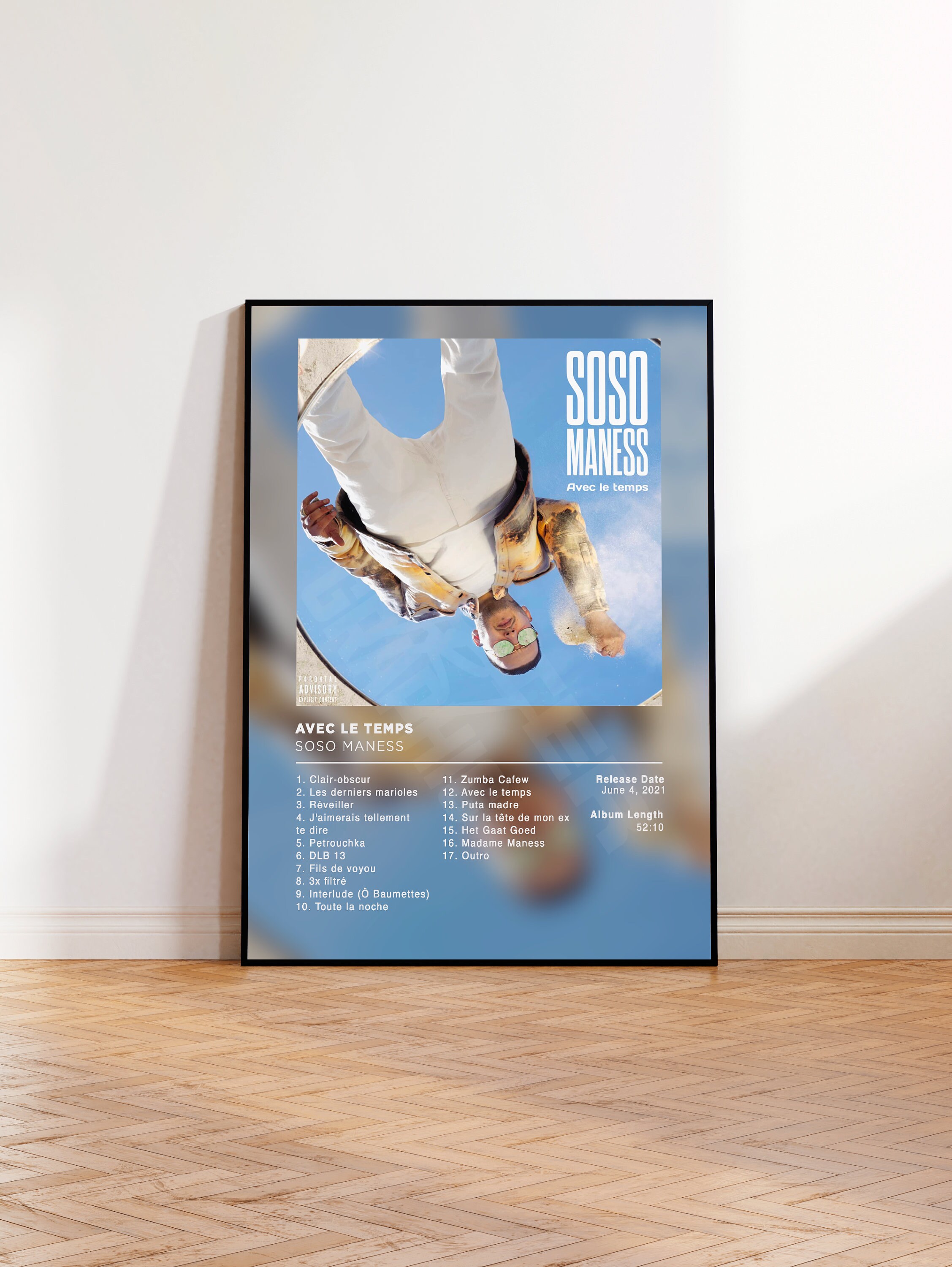 Album Poster Avec Le Temps de Soso Maness, rap posters, album cover ...