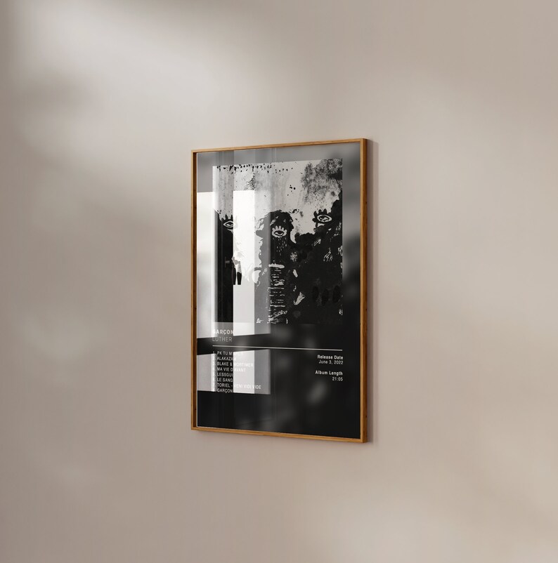 Album Poster Garçon De Luther Rap Posters Album Cover Album Wall Art Custom Album Poster