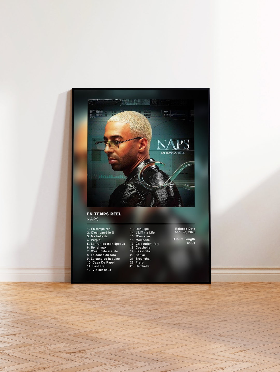 Naps Real Time Album Poster, Rap Posters, Album Cover, Album Wall Art ...