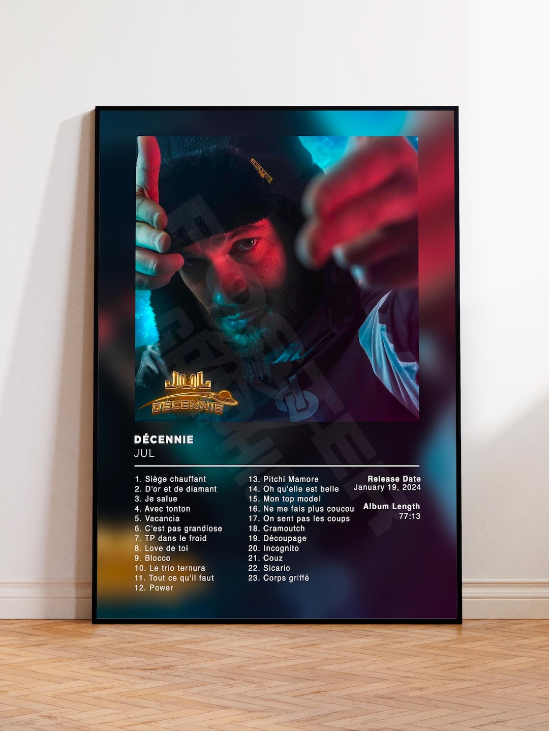 Jul Decade Album Poster, Rap Posters, Album Cover, Album Wall Art ...