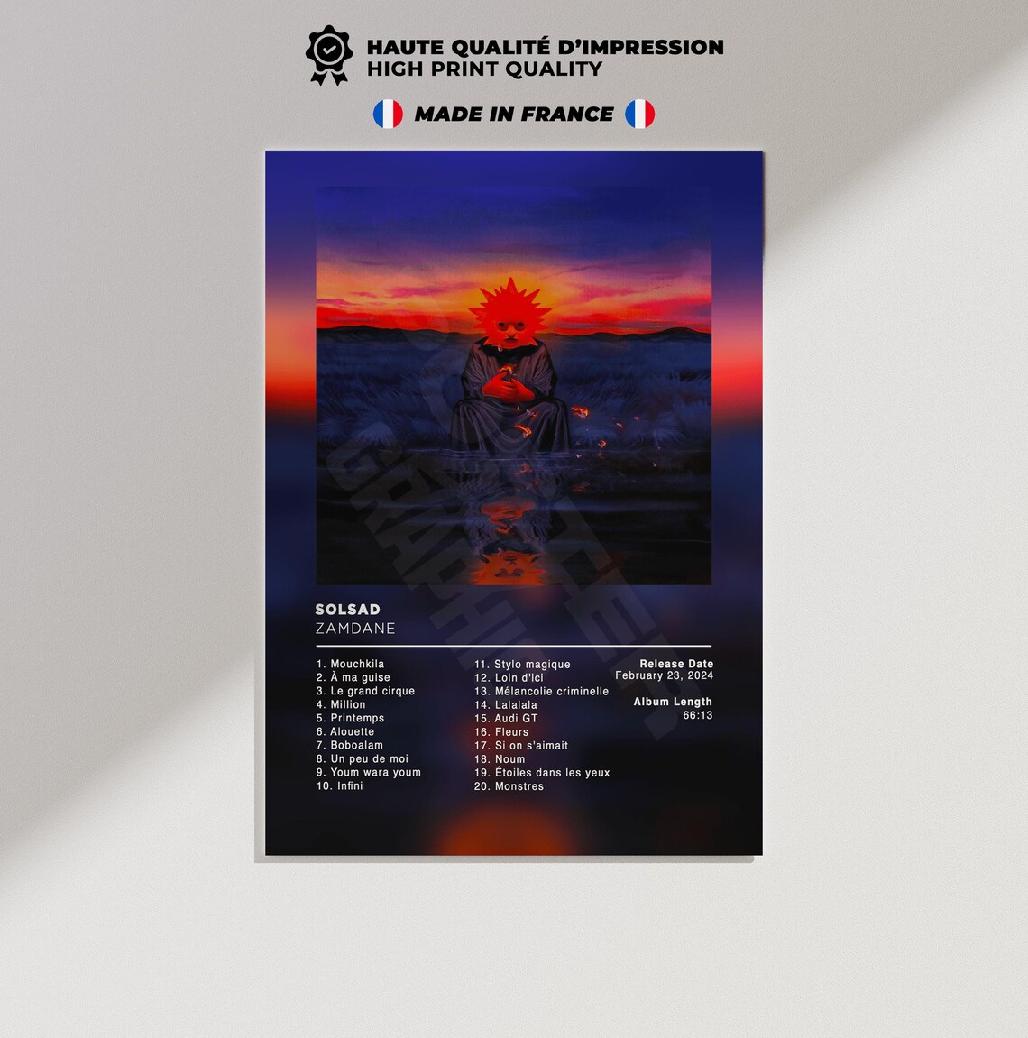 Album Poster Solsad De Zamdane, Rap Posters, Album Cover, Album Wall ...