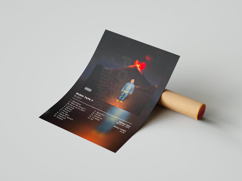 Album Poster Bushi Tape 3 de Bushi, rap posters, album cover, album wall art, custom album ...