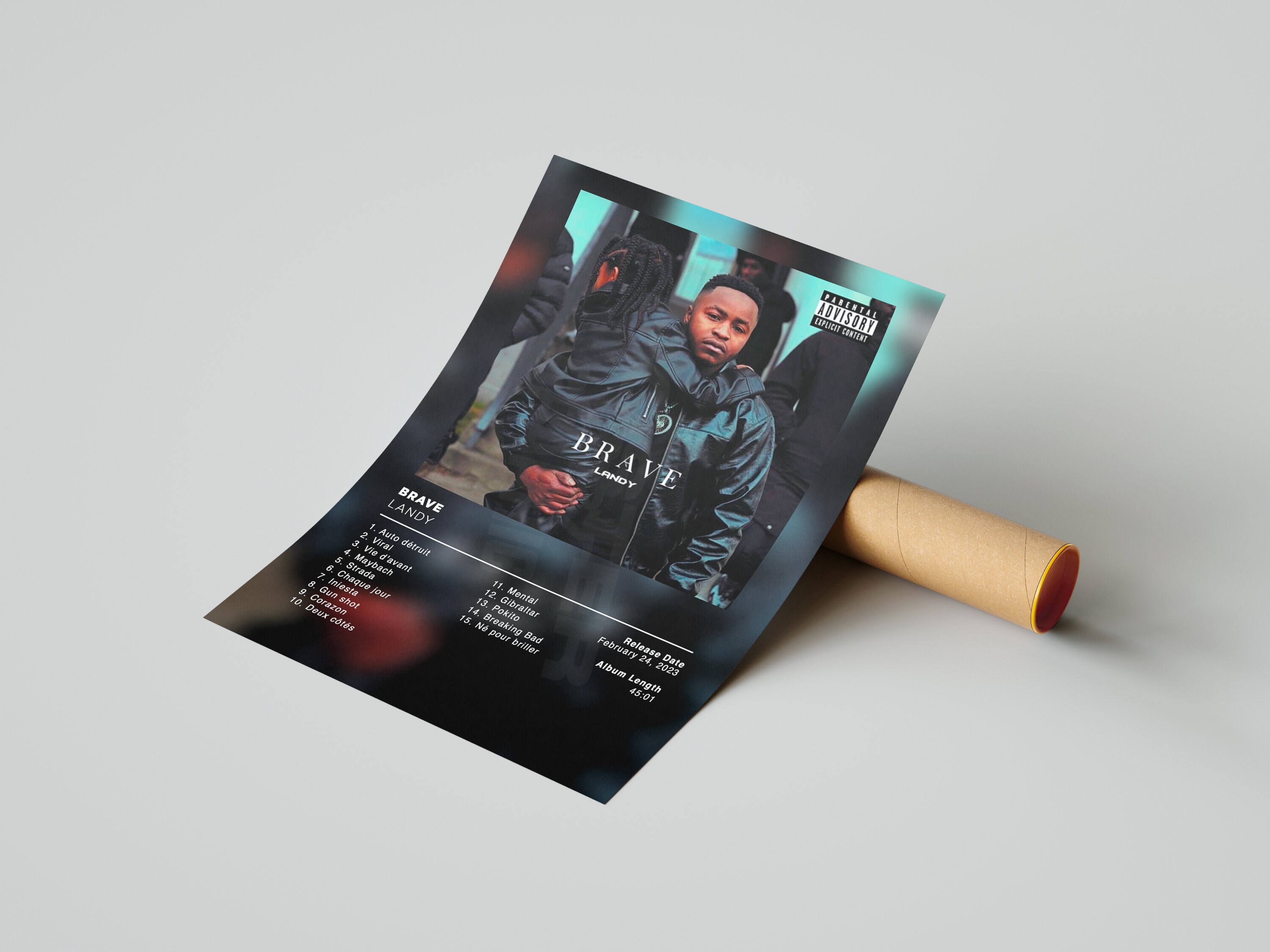 Album Poster Brave by Landy, Rap Posters, Album Cover, Album Wall Art ...