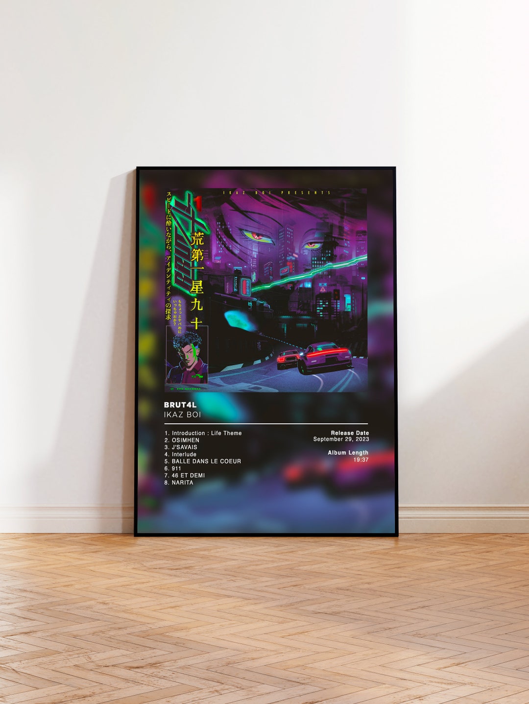 Album Poster BRUT4L by Ikaz Boi, Rap Posters, Album Cover, Album Wall ...