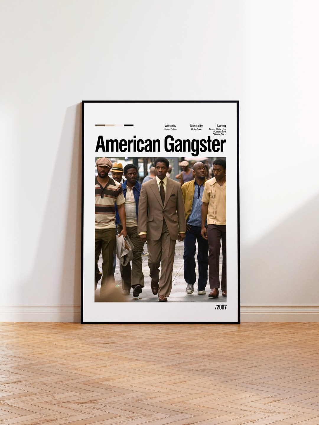 American Gangster Film Poster, Minimalist Movie Poster, Personalized ...