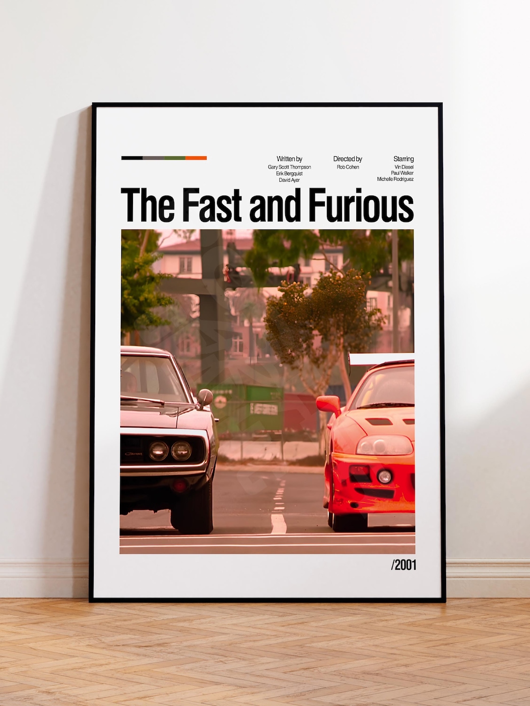 The Fast and the Furious Movie Poster, Minimalist Movie Poster, Custom ...