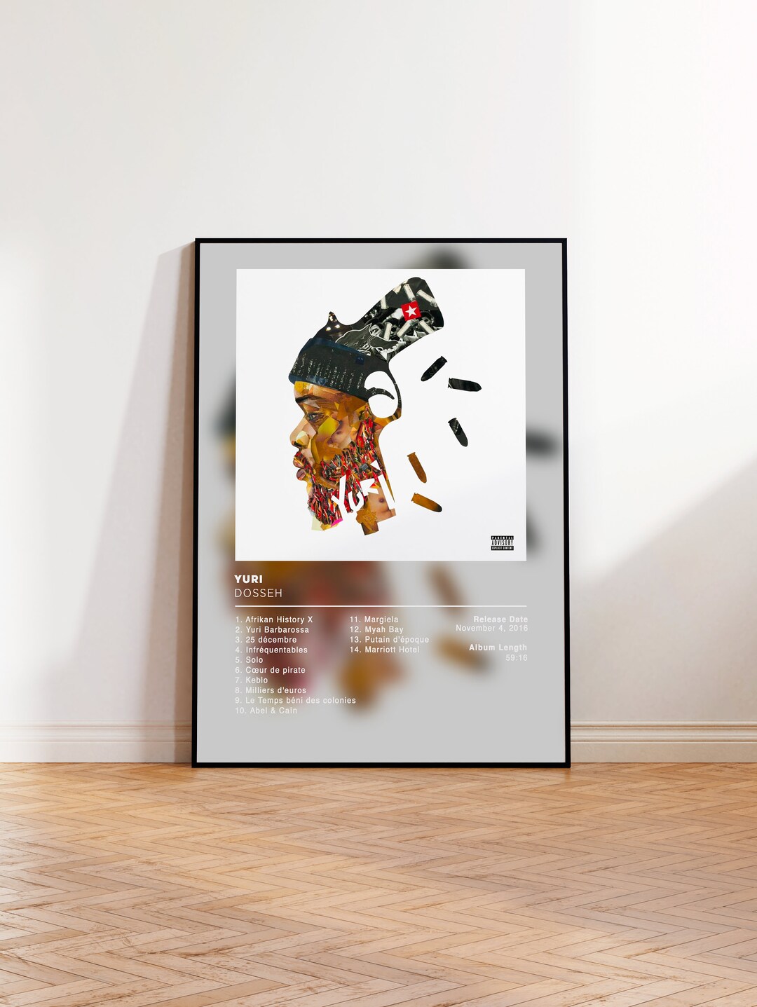 Album Poster Yuri De Dosseh, Rap Posters, Album Cover, Album Wall Art, Custom Album Poster ...