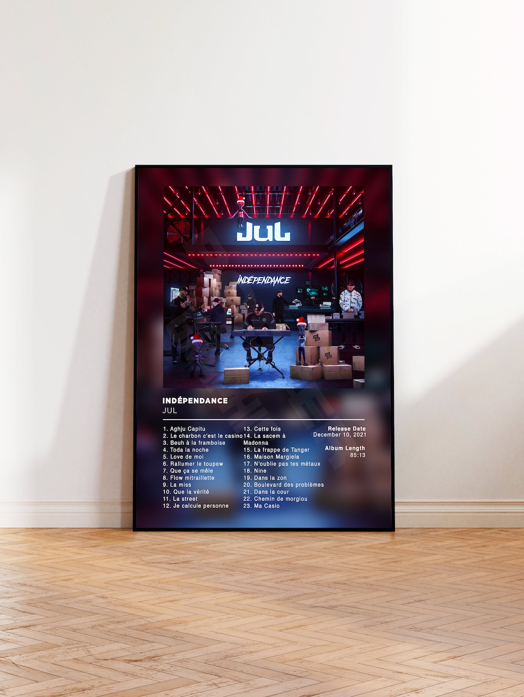 Album Poster Indépendance de Jul, rap posters, album cover, album wall ...