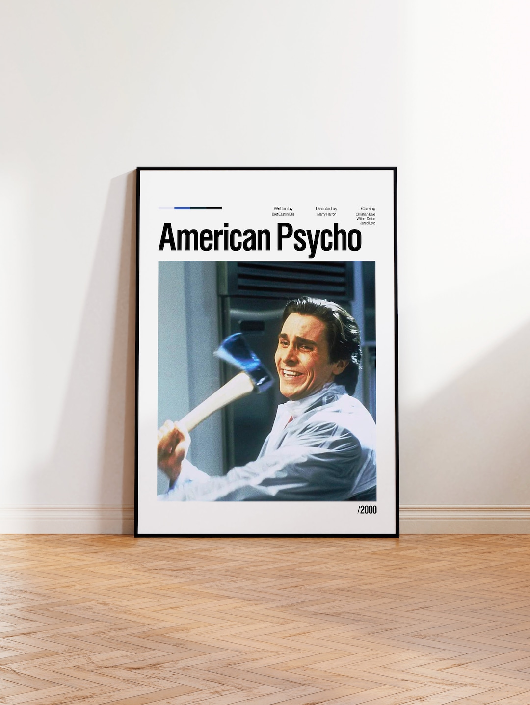 American Psycho Film Poster Minimalist Movie Poster Custom - Etsy