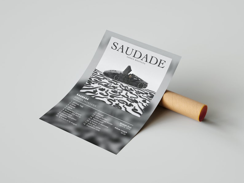 Album Poster Saudade de Green Montana, rap posters, album cover, album ...