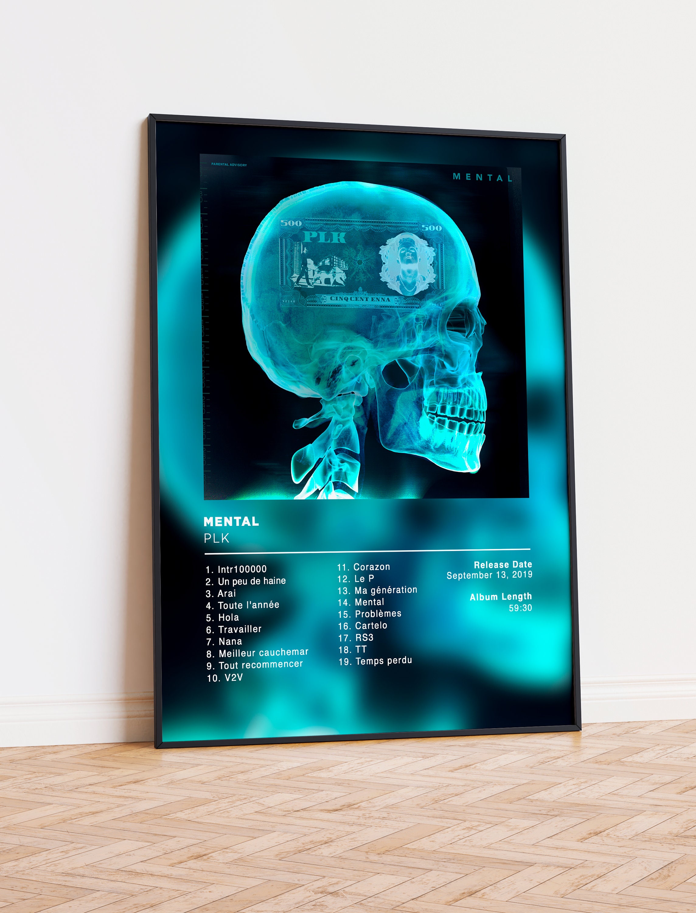 Album Poster Mental by PLK, Rap Posters, Album Cover, Album Wall Art ...